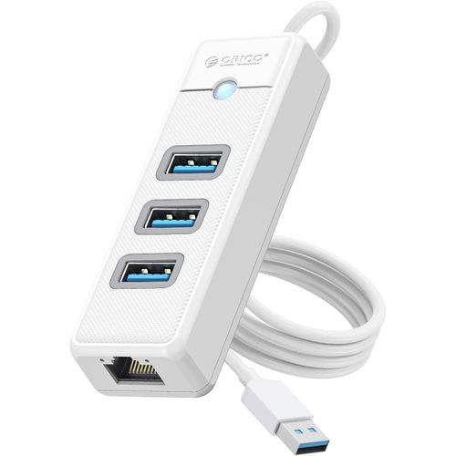 Hub USB Ethernet,Hub USB 3.0 à 4 Ports,Adaptateur USB-A vers Ethernet ...