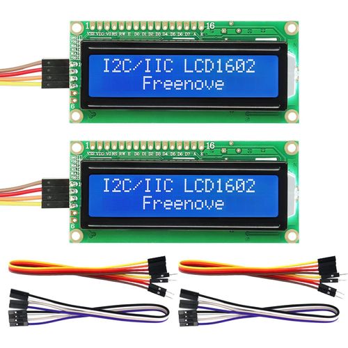 I2C IIC LCD 1602 Module (2 Pack), New Type TWI Serial 16x2 Display, Compatible with Arduino ...
