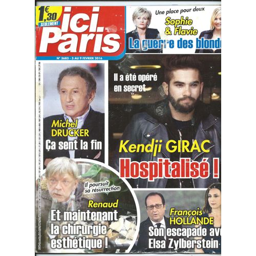 Ici Paris 03/02/2016 Kendji Girac, Renaud, Roschdy Zem, nana Mouskouri ...