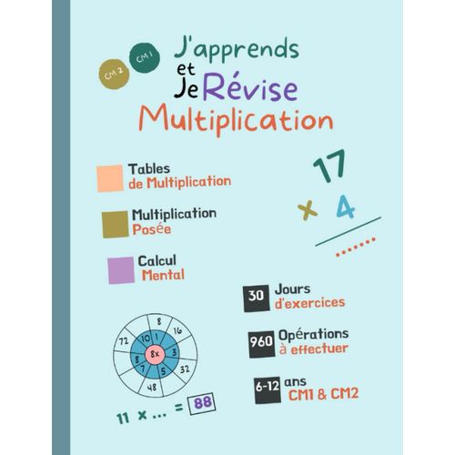 J'apprends Et Je Révise La Multiplication: Table De Multiplication ...