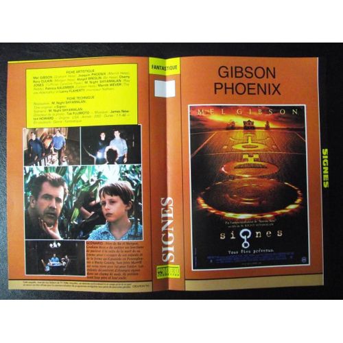 Jaquette du film.signes(2002).réalisation.m.night shyamalan avec mel ...