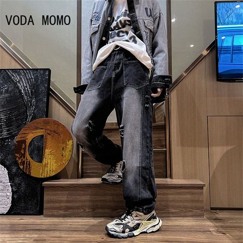 Jean Denim ¿¿ Jambes Larges Pour Homme Pantalon Cargo Ample Droit