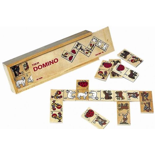 Jeu De Domino En Bois Animaux 28 Bâtons En Boîte En Bois, Jeu Enfant En ... Jeu De Domino En Bois Animaux 28 Bâtons En Boîte En Bois, Jeu Enfant En ...
