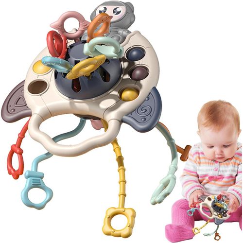 Jouet sensoriel à Cordes à Tirer - Jouet à Tirer de motricité Fine ...