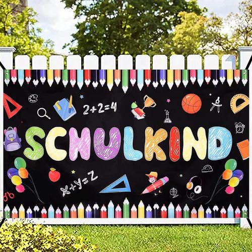Kcbbe Bannière décorative de rentrée scolaire, bannière de bienvenue de ...