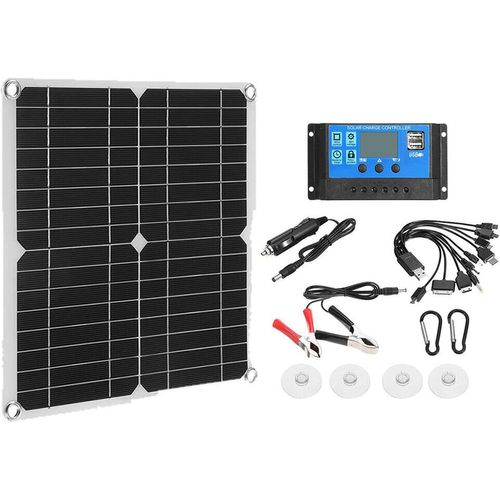 Kit de Panneau Solaire: Kit de Panneau Solaire 200W Contrôleur de Chargeur de Batterie 12V 100A ...