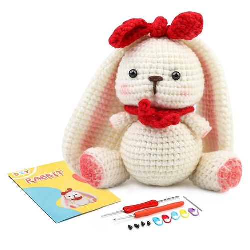 Kits complets de Crochet pour les débutants, Kit de Crochet de lapin Animal bricolage avec des ...