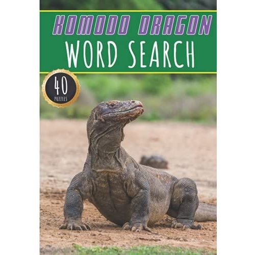 Komodo Dragon Word Search: 40 Fun Puzzles With Words Scramble For ...