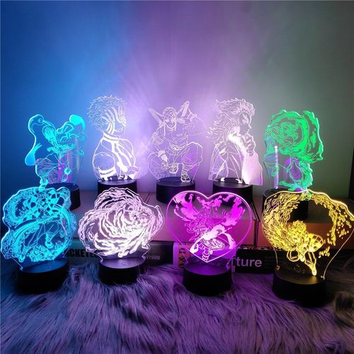 Lampe LED 3D Demon Slayer Tanjirou Nezuko Zenitsu Inosuke Tengen Daki ...