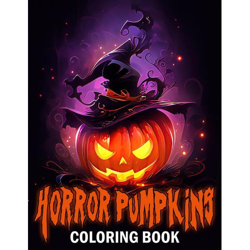 Horror Pumpkins Coloring Book: Embark on a Spine Chilling Adventure ...
