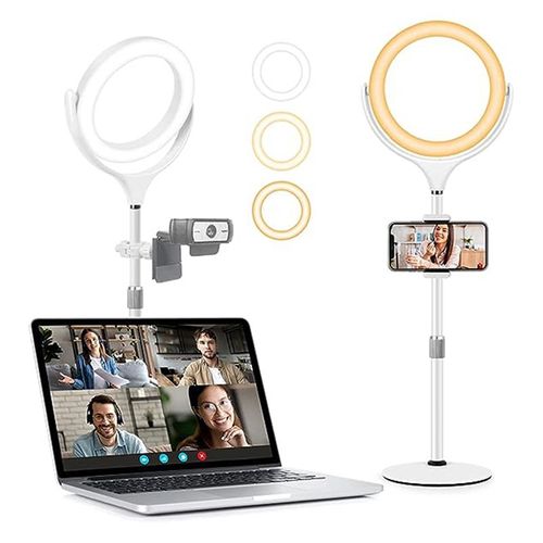 Laptop Ring Light with Tripod, Mobile Phone LED Ring Light Desk Table ...