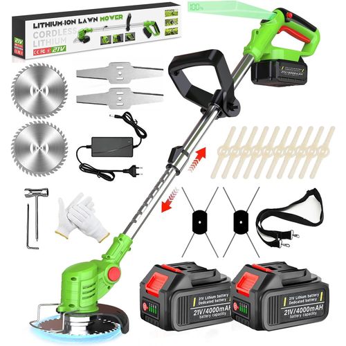 Lbgwp60-Coupe Bordure Sans Fil Avec Batterie 4 En 1 Debroussailleuse Electrique Sans Fil 21V ...