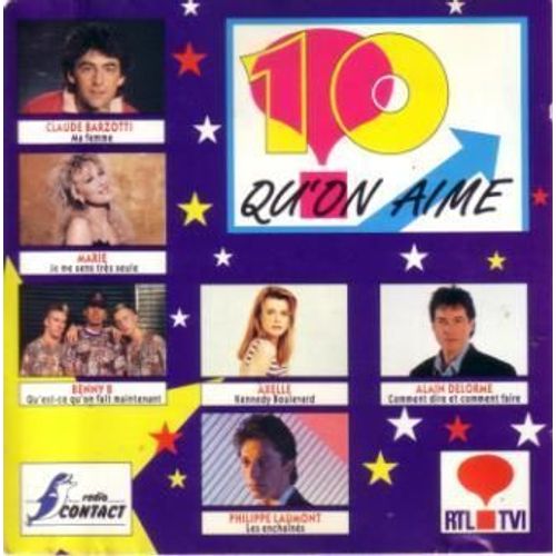 Le 1er CD de " 10 Qu'on Aime '91 " (Mauve) Émission Rtl-Tvi de SANDRA ...