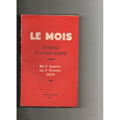 LE MOIS synthese de l activité mondiale N°97 du 1er janvier au 1er ...