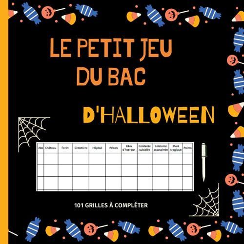 Le petit jeu du bac d'Halloween 101 grilles à compléter.: Jeu de ...