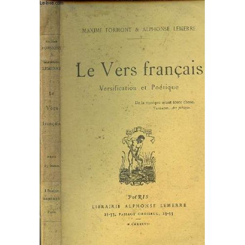 LE VERS FRANCAIS - VERSIFICATION ET POETIQUE | Rakuten