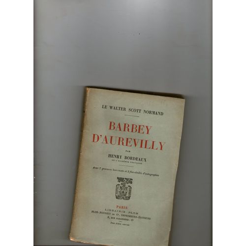 Le walter scott normand ; Barbey d¿Aurevilly | Rakuten
