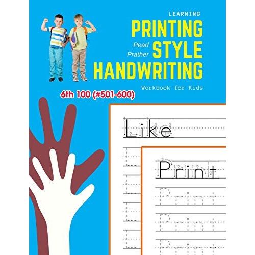 Learning Printing Style Handwriting Workbook For Kids: Practice And ...