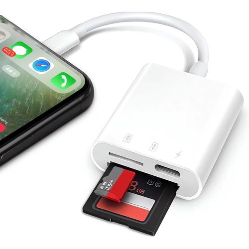 Lecteur De Carte Sd Pour Iphone Ipad,Lightning Micro Sd Card Reader Adaptateur Avec Mémoire Sd ...
