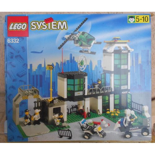 Lego System 6332 - Station Police - Hélico - Prison - personnages ...