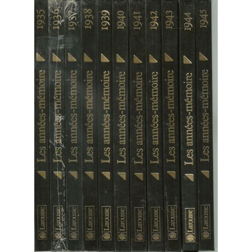 Les années mémoire, Larousse, lot de 11 livres, 1935-1945 | Rakuten