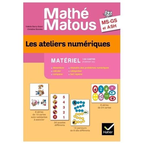 Les Ateliers Numériques Ms-Gs Et Ash Mathé-Matous - Matériel 100 Cartes ...