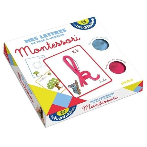 Mes Lettres En Pâte À Modeler Montessori - Avec 26 Fiches Géantes, 2 ...