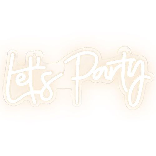 Let's Party Neon Signs Panneau lumineux au néon pour décoration murale ...