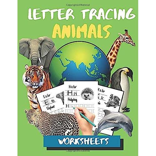 Letter Tracing Animals Worksheets: Abc Practis Pages For Kindergarten ...
