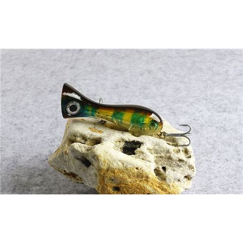 Leurre dur de type Popper avec yeux 3D pour la pêche en surface,appât ...