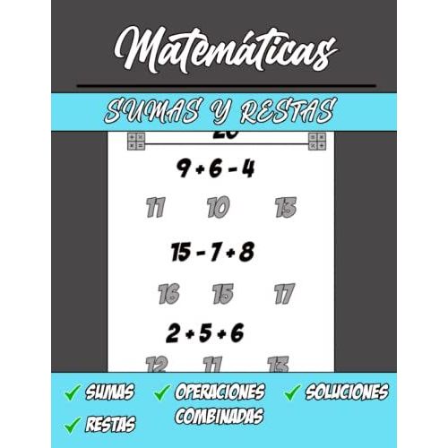 Libro de sumas y restas: Para niños de 5 a 6 años - Aprende a contar ...