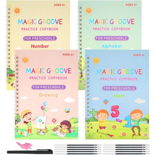 Livre De Calligraphie Magique 4 Pièces Cahier Calligraphie Enfant Livre
