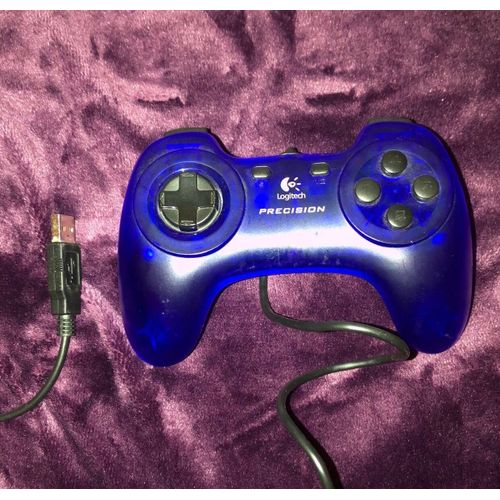 Manette Logitech Precision Gamepad USB Filaire Bleu Logitech pour PC ...