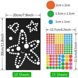 Lot de 10 Gommettes Rondes Autocollantes Atelier gommettes Autocollant ...