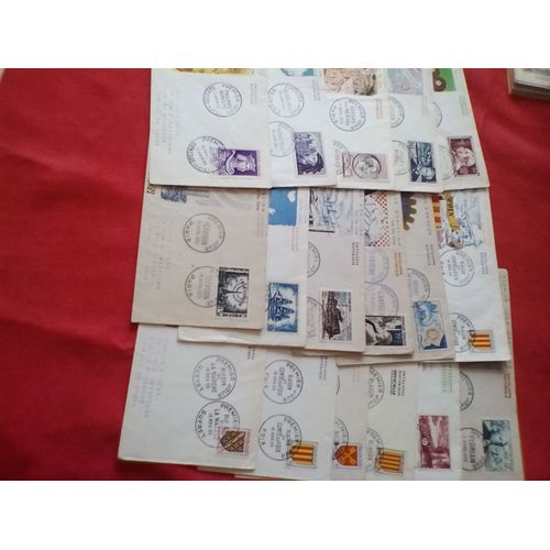 Lot de 30 enveloppes premier jour timbres année 1955 | Rakuten