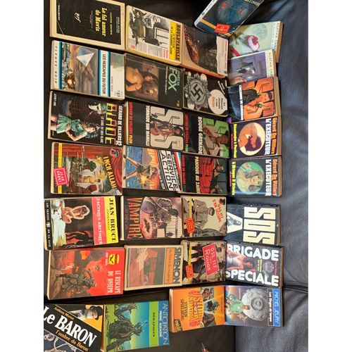 LOT DE 30 ROMANS FLEUVE NOIR, PRESSE LA CITÉ, GERFAUT, POCHE, DE VILLIERS PLON, OSS 117 ...