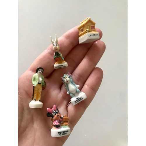 Lot de 5 fèves céramique colorées collector collection Charlie Chaplin ...