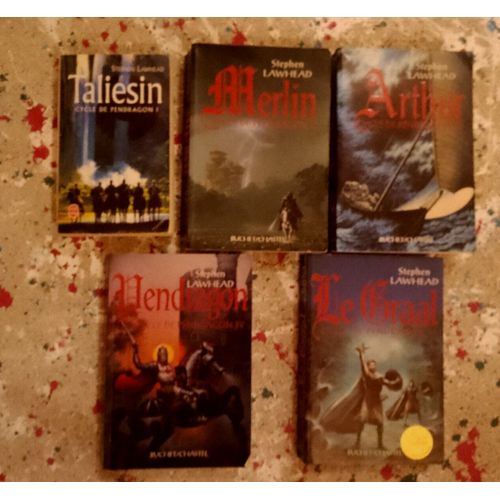 Lot Stephen Lawhead intégrale CYCLE DE PENDRAGON 1 2 3 4 5 Taliesin ...