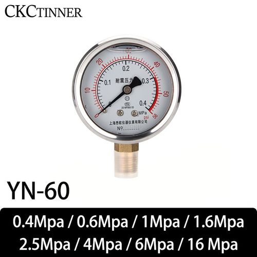 Manomètre de pression à pression négative radiale YN-60,baromètre de pression d'huile ...