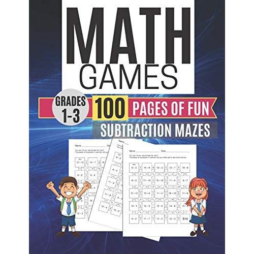 Math Games Subtraction Mazes 100 Pages Of Fun Grades 1-3 | Rakuten