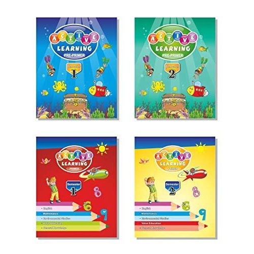 LKG UKG Kids Set of 4 Books English Mathematics GK EVS Drawing ...