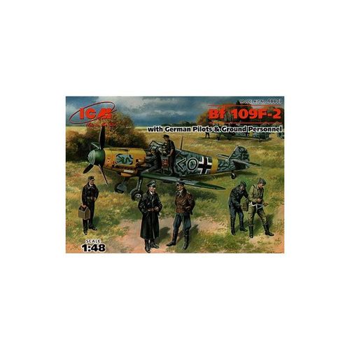 Messerschmitt Bf 109f-2 Avec Pilotes Et Personnel Au Sol - Icm Icm48803 ...