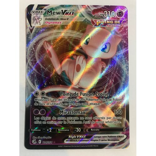 Mew-VMAX Pv 310 114/264 - Carte Ultra Rare Full Art Poing de Fusion | Rakuten