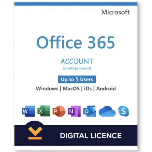 Microsoft Office 365 for 5 Devices | Full Version | Genuine License ...