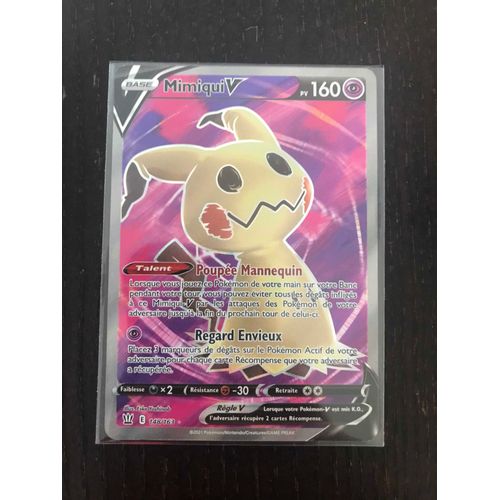 Mimiqui V full art 148/163 ~ carte pokemon ~ épée et bouclier style de ...
