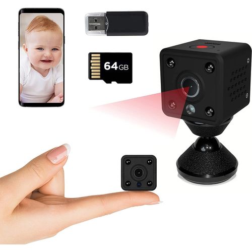 Mini Camera Espion Wifi Carte 64 Gb Incluse Caméra De Surveillance Sans ...