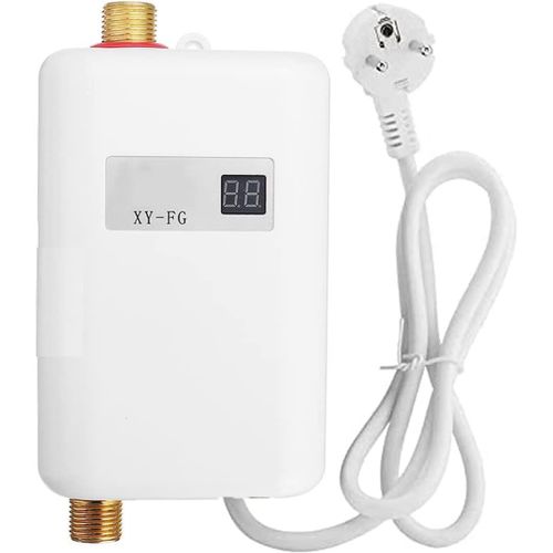 Mini chauffe-eau électrique instantané, chauffe-eau électrique 220 V 3800 W avec écran numérique ...