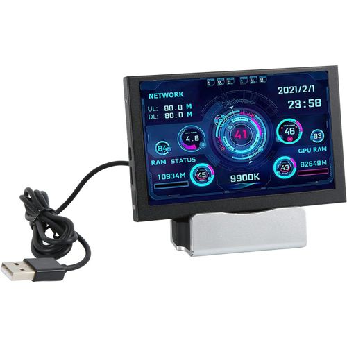 Mini écran IPS USB 5 Pouces, Moniteur de Température de Données CPU GPU ...