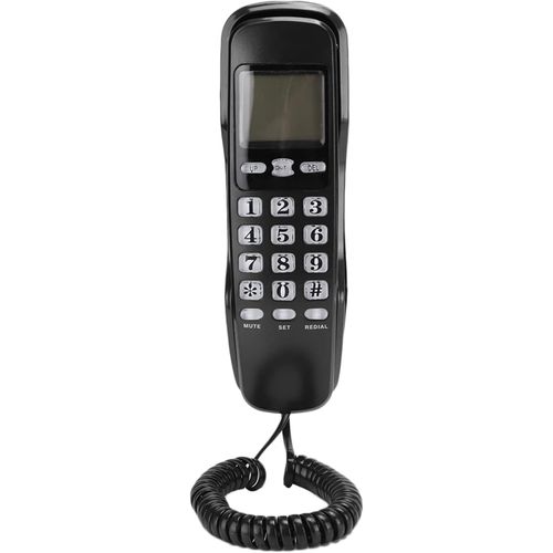 Mini Téléphones Fixes Filaires avec Identification de L'appelant, FSK DTMF Téléphone de Bureau ...