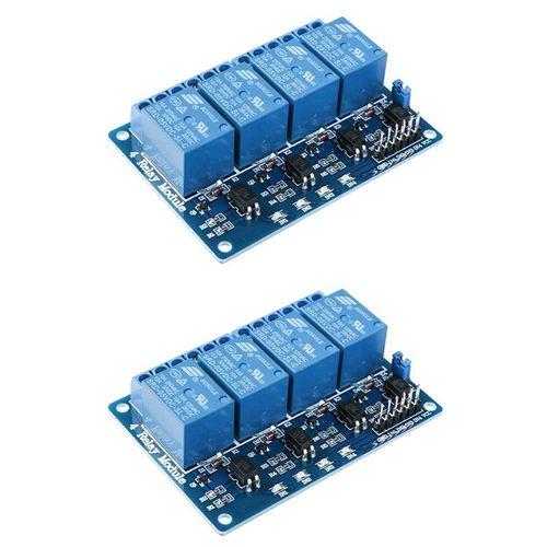 Module de relais 2X 4 canaux DC 5V avec optocoupleur pour Arduino UNO ...